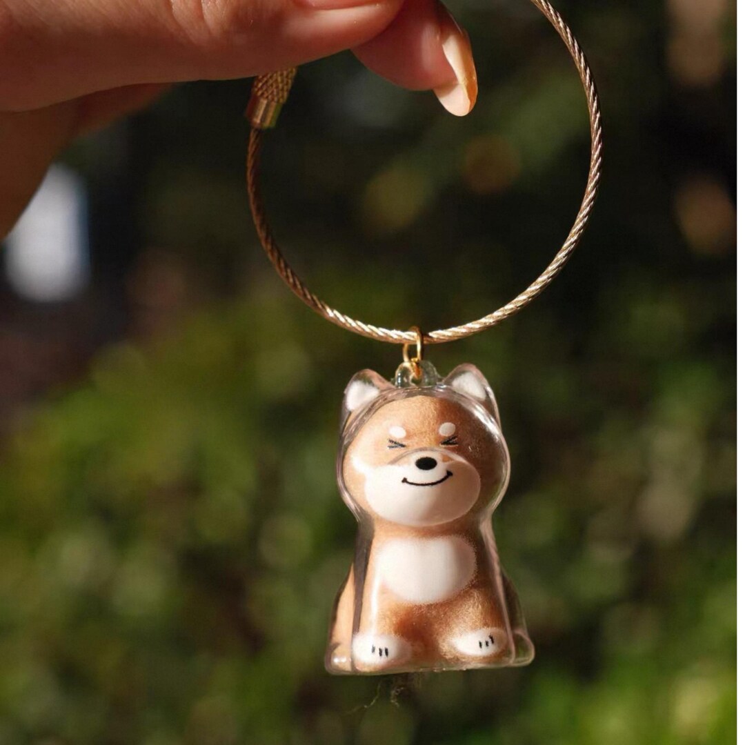 Shiba Inu Hair Keepsake Keychain: Dog Memorial, Personalized Pet Loss ...