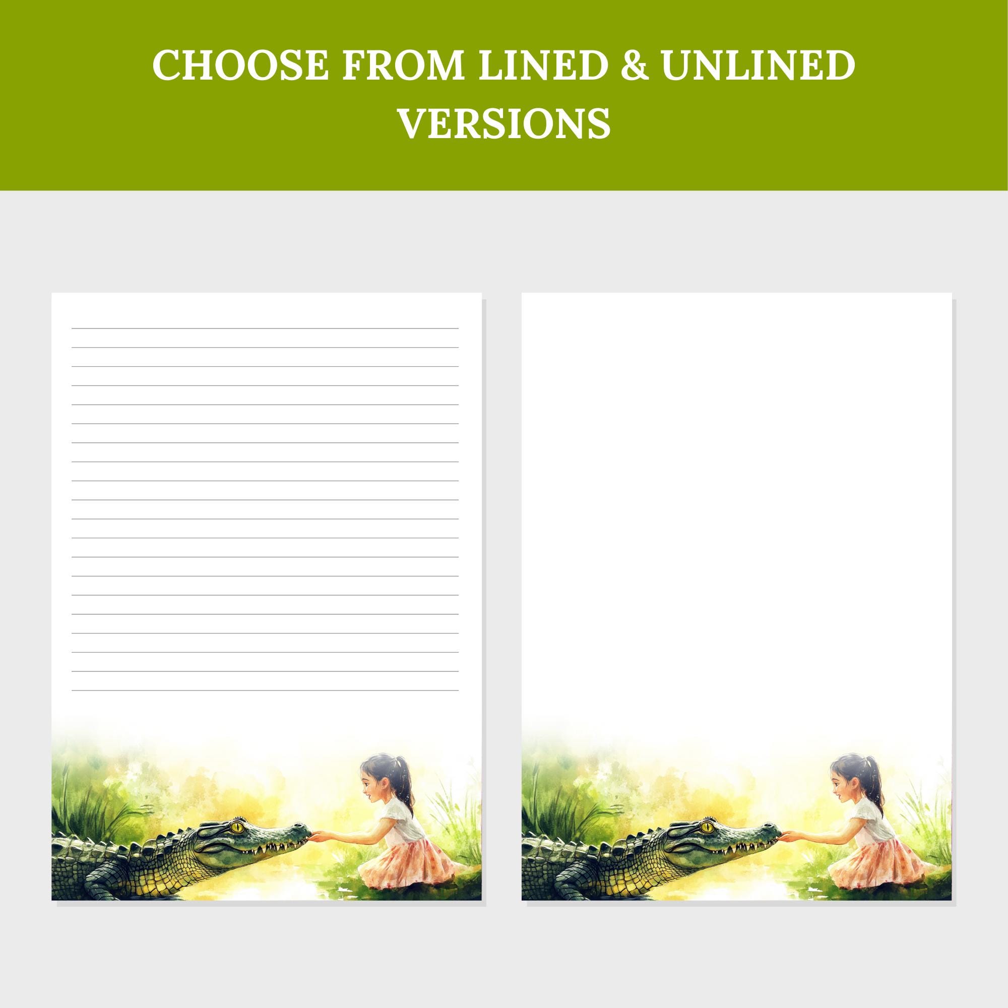 JW Printable Letter Writing Paper – Kids With Animals Paradise - Set A ...
