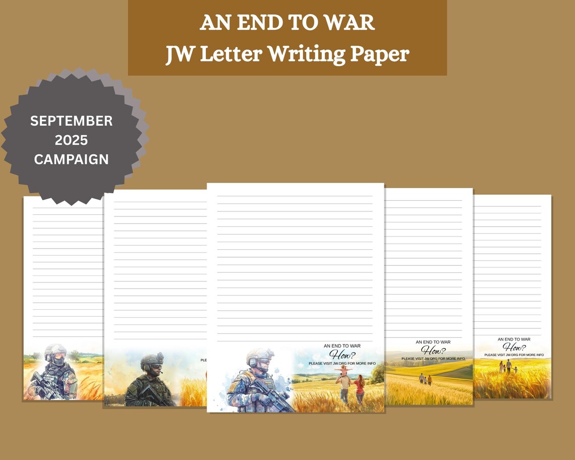 An End to War – How? – JW Letter Writing Paper – Sept 2025 Campaign ...