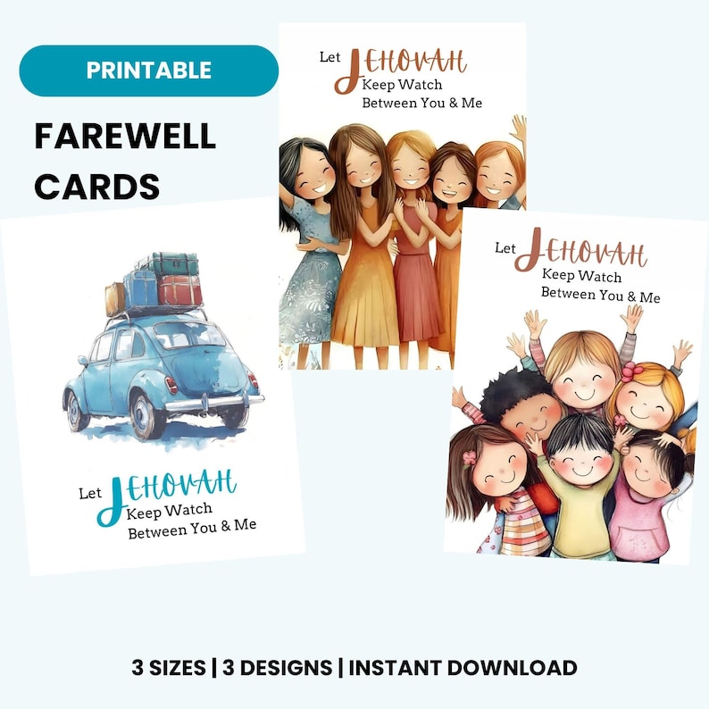 JW Printable Farewell Card | JW Goodbye Card | Moving Away Card | JW ...