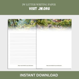 5 Designs - JW Printable Letter Writing Paper – Paradise Themed ...