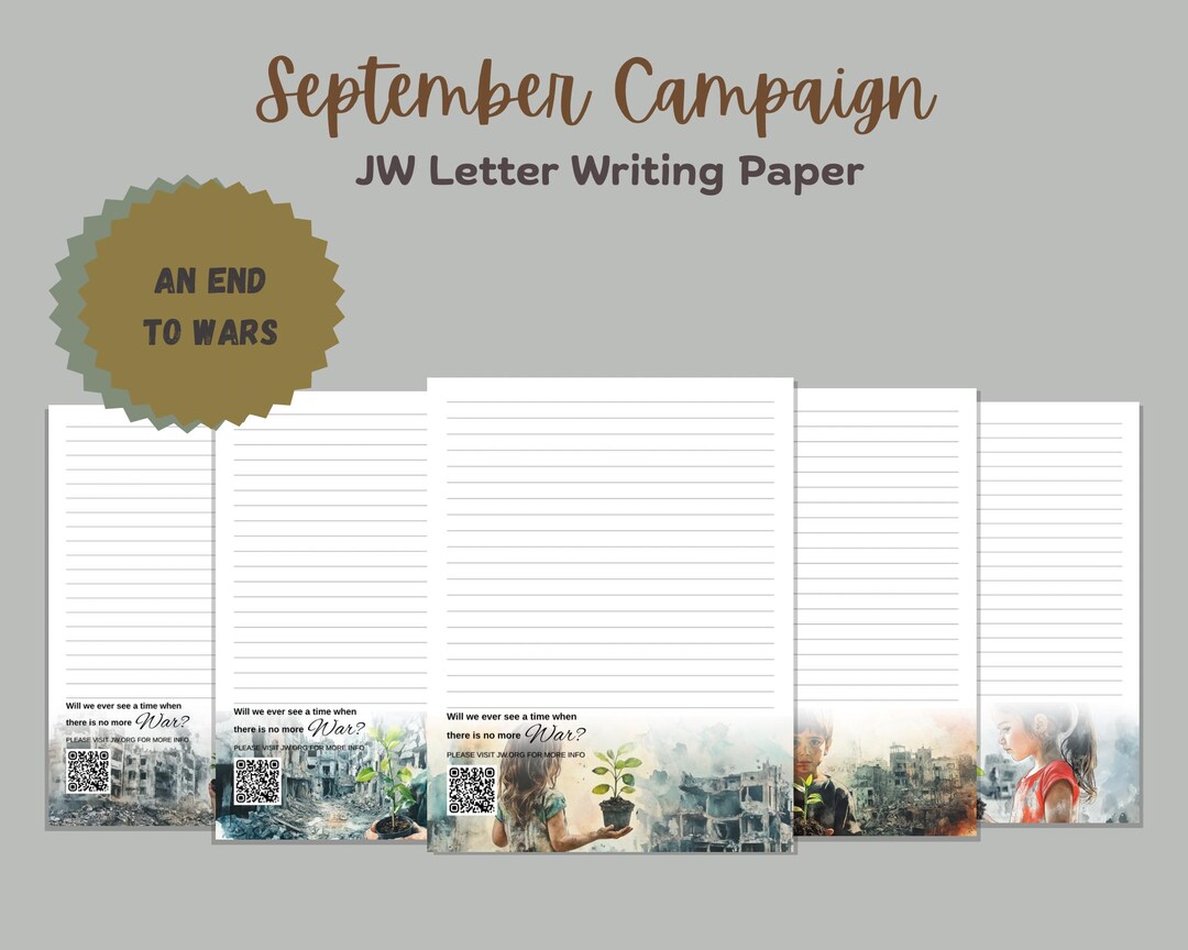 End to War – JW Letter Writing Paper – Will We Ever See a Time When ...