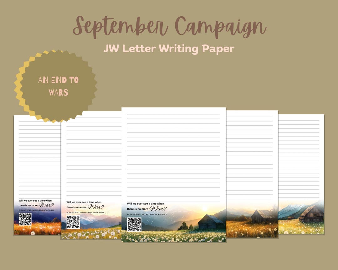 End to War – JW Letter Writing Paper – Will We Ever See a Time When ...