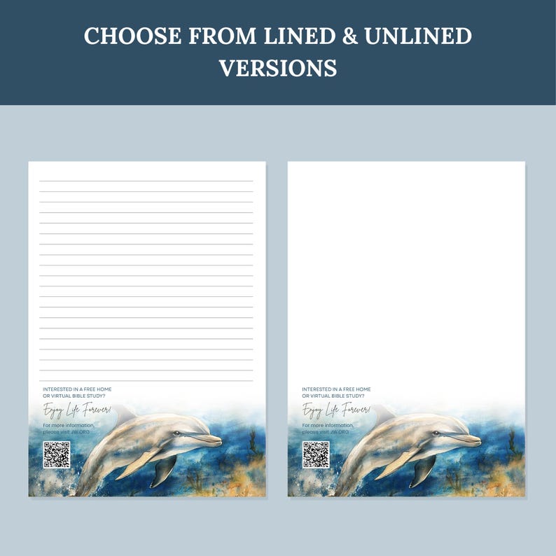 JW Letter Writing Printable Stationery – Ocean Creatures Set A | Enjoy ...