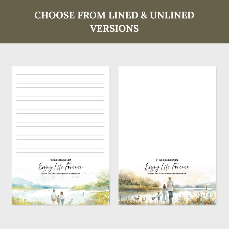 JW Letter Writing Printable Stationery – Happy Family | Enjoy Life ...