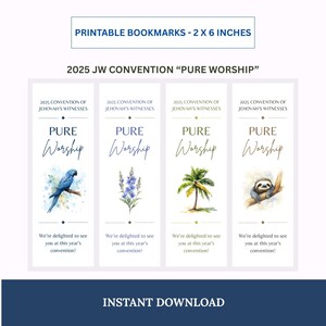 JW Convention Bookmarks | JW Printable | Bookmarks | Gifts JW | Pure ...