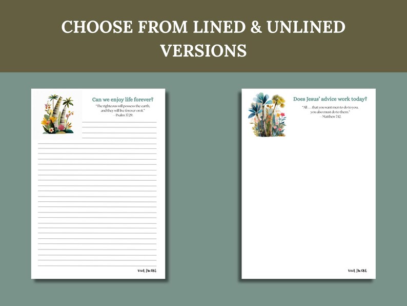 Bible Verse Letter Writing Paper – 9 Tract Designs (printable ...