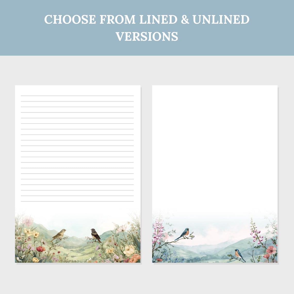 JW Letter Writing Paper – Birds| Printable Stationery for Jehovah’s ...
