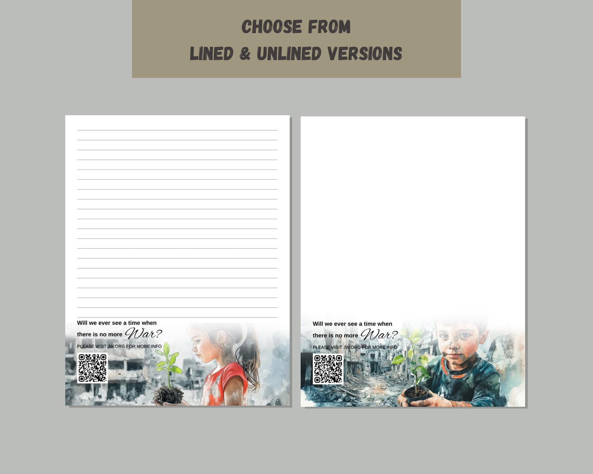 End to War – JW Letter Writing Paper – Will We Ever See a Time When ...