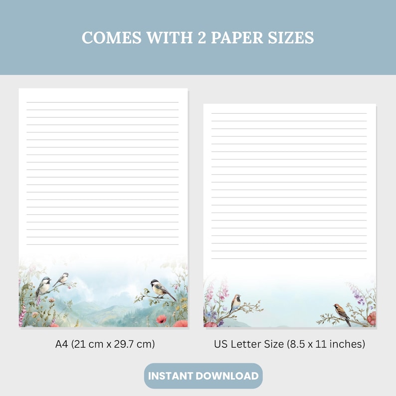 JW Letter Writing Paper – Birds| Printable Stationery for Jehovah’s ...