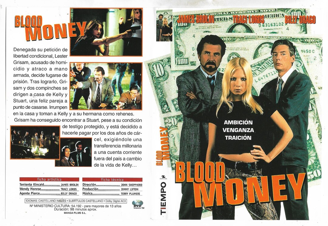 Blood Money, Traci Lords - Manga Films S.L. DVD Movie (LOW COST) - Etsy