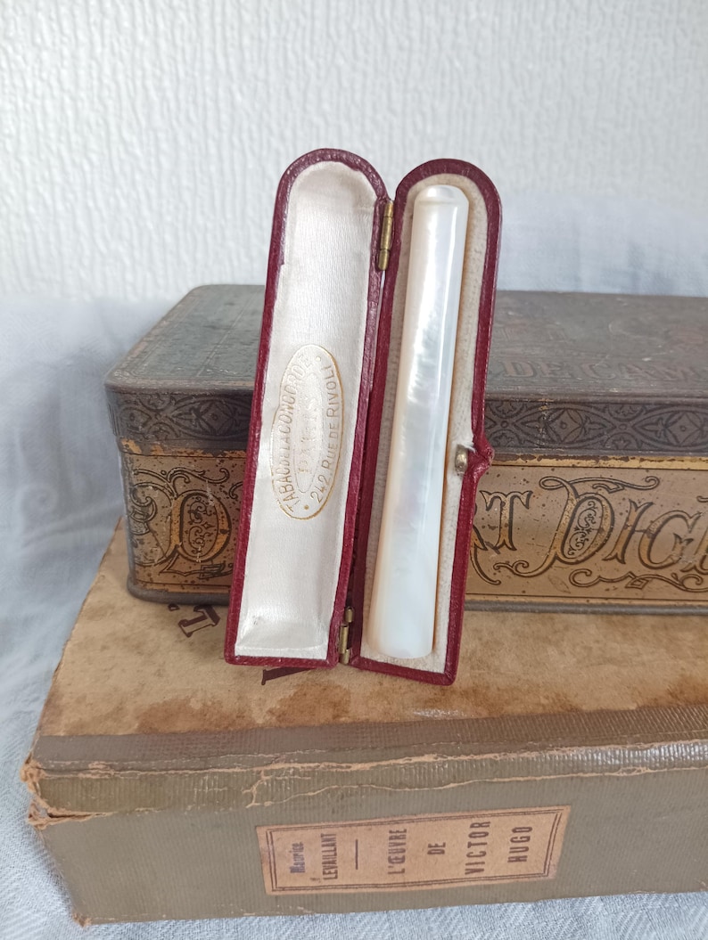 Antique Mother-of-pearl Cigarette Holder With Box, 1920s French Tobacco ...