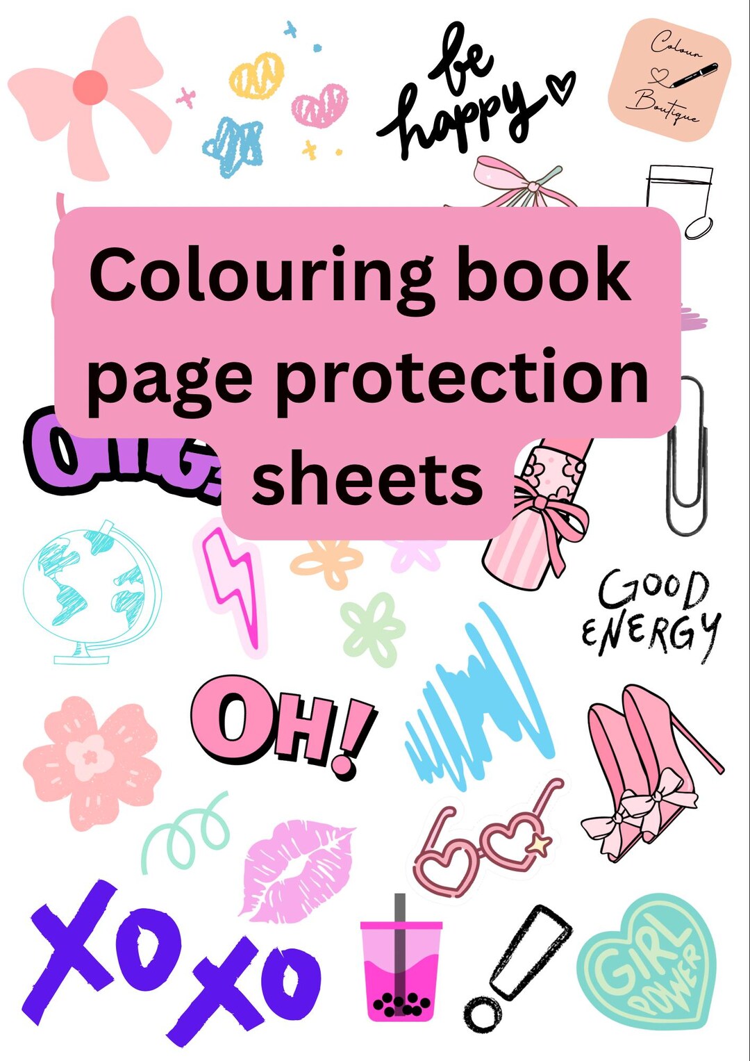 Colouring Page Protection Sheet , Bleed Sheet for Colouring Books - Etsy