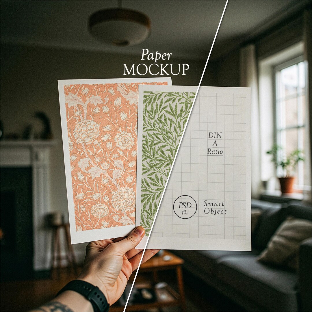 Realistic Vertical Card Mockup: 2 Card Held in Hand, Realistic Paper ...