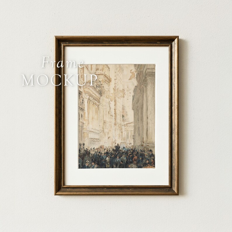 Rustic Frame on Wall: 4x3 Vertical Frame Mockup, PSD Smart Object ...