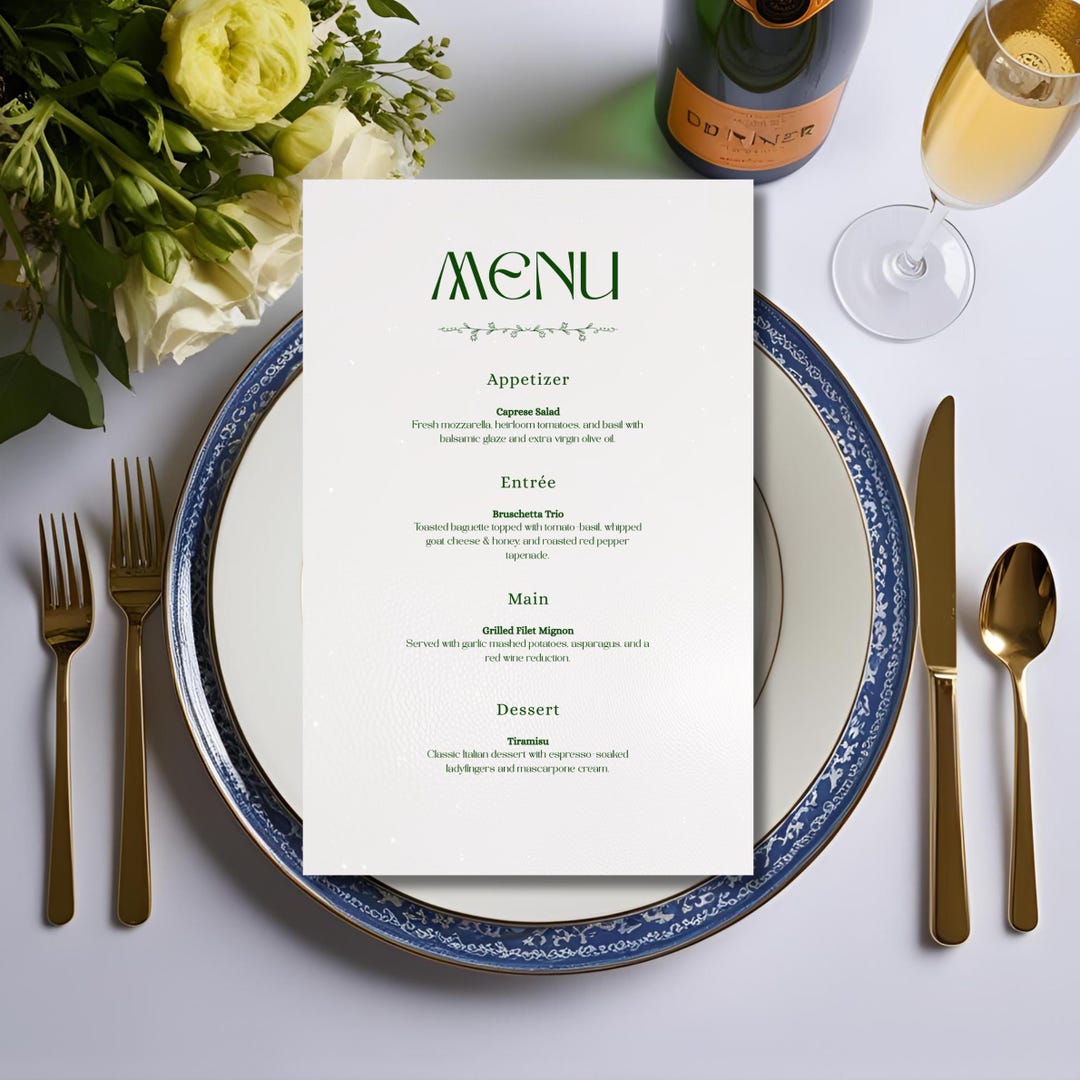 Pacote de Menu Personalizável - Cardápio, Lista de Bebidas e Cartão de ...