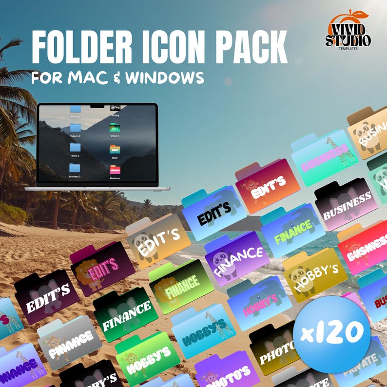 120 Elegant Customizable Folder Icons for Mac & Windows Desktops ...