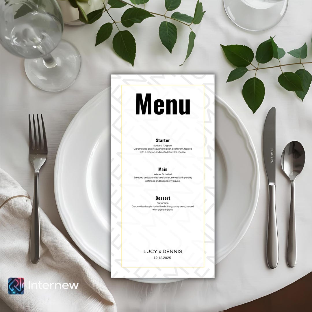Birthday Menu Template, Editable Canva Drinks Card, Thank You Note for ...