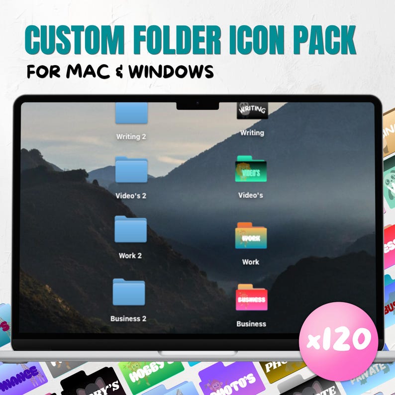 120 Elegant Customizable Folder Icons for Mac & Windows Desktops ...