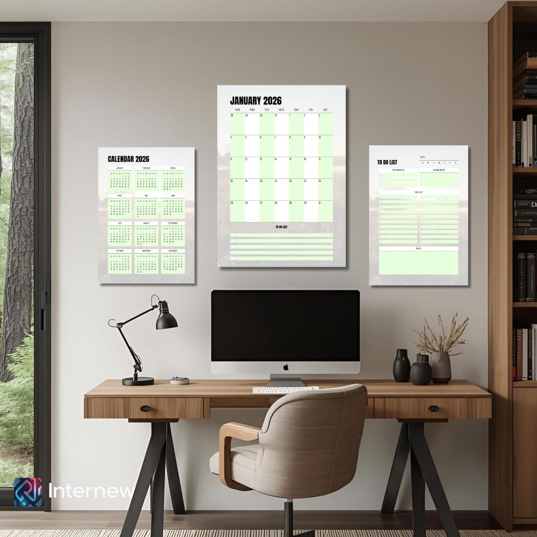 2026 Calendar Planner Printable Monthly Minimalist Decoration Wall ...