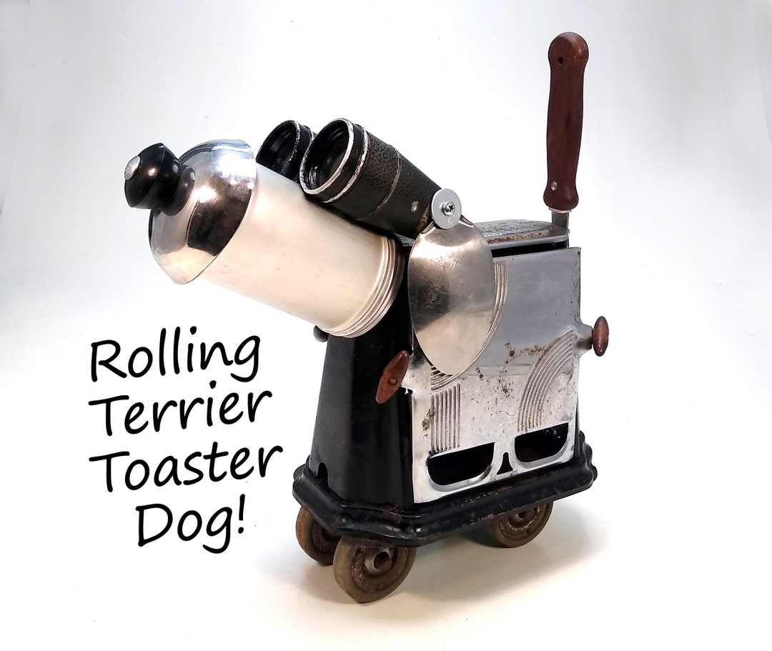 The Rolling Terrier Toaster Dog Bot Steampunk Assemblage Robot ...