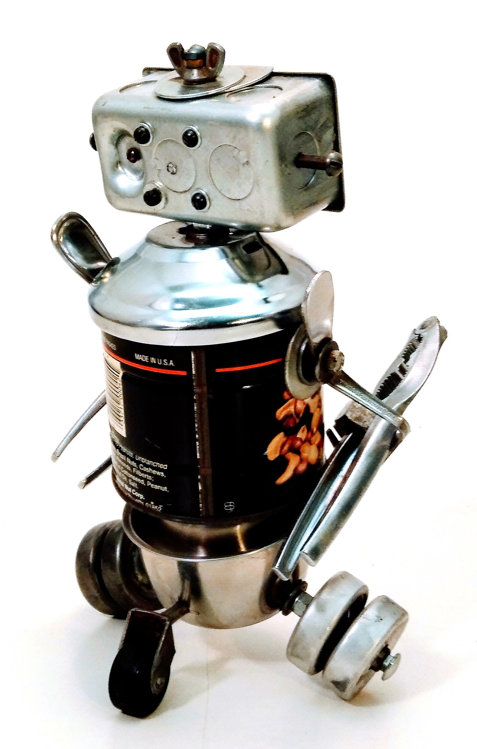 Nut Cracker Roll-x Steampunk Assemblage Robot Sculpture With 2 Nut ...