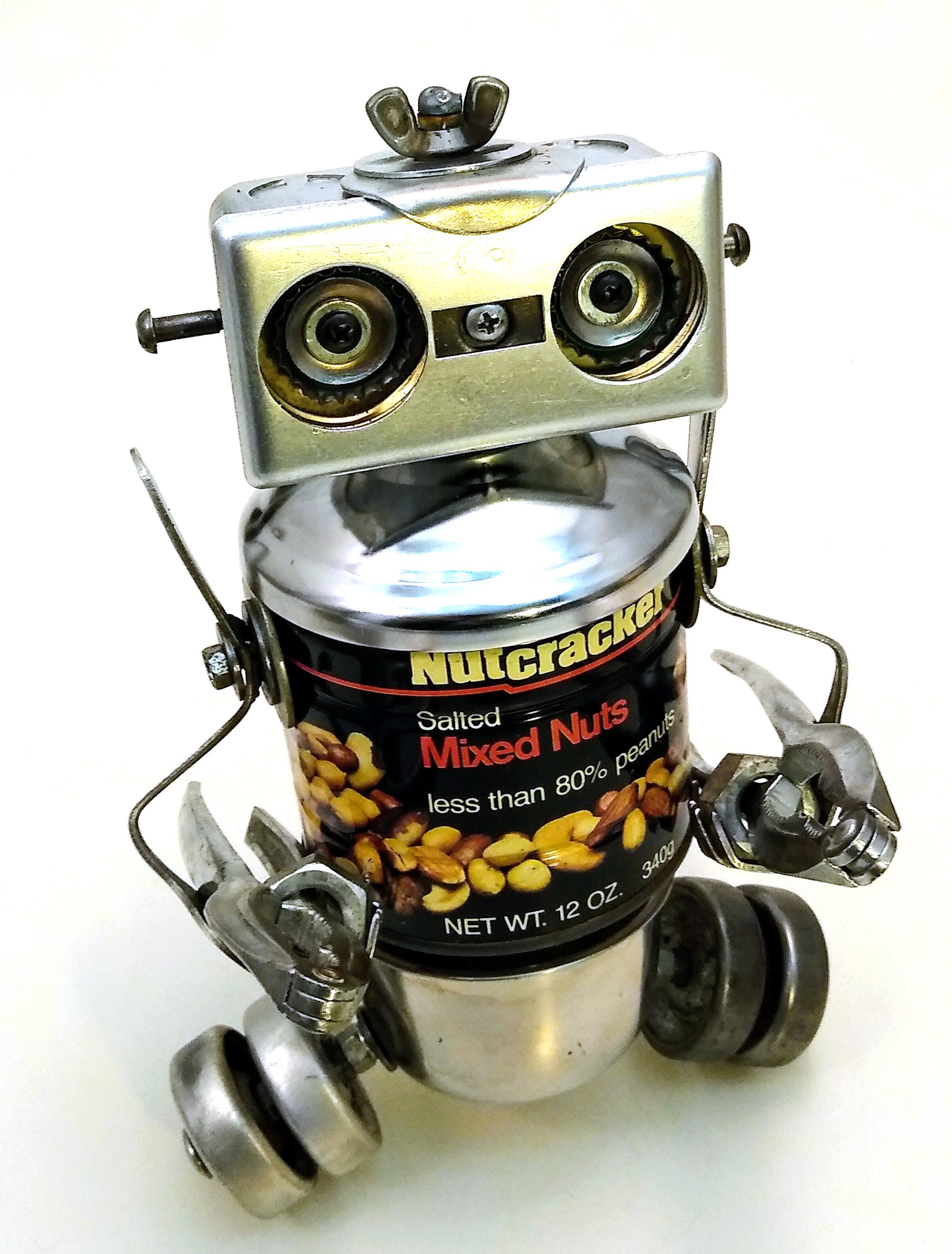 Nut Cracker Roll-x Steampunk Assemblage Robot Sculpture With 2 Nut ...