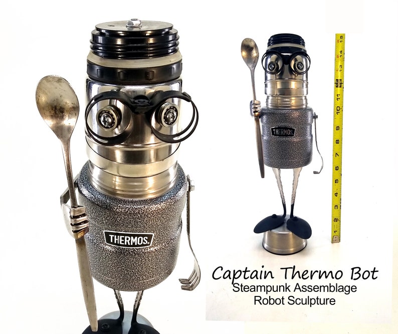 Captain Thermo Bot Steampunk Assemblage Robot Sculpture - Etsy