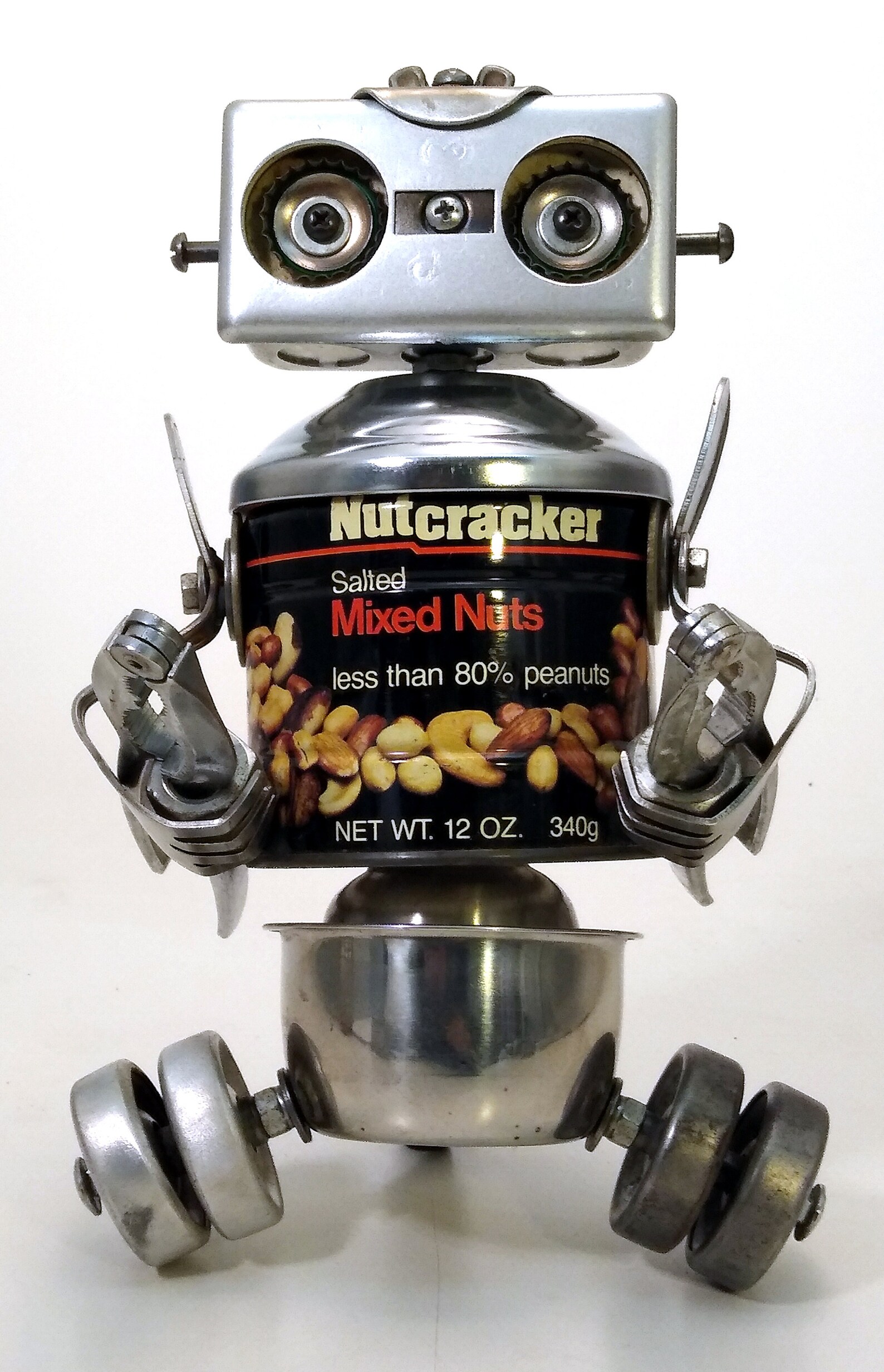 Nut Cracker Roll-x Steampunk Assemblage Robot Sculpture With 2 Nut ...