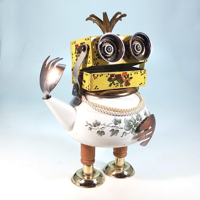 The No Nonsense Grumpy Granny Bling Bot Steampunk Assemblage Robot ...
