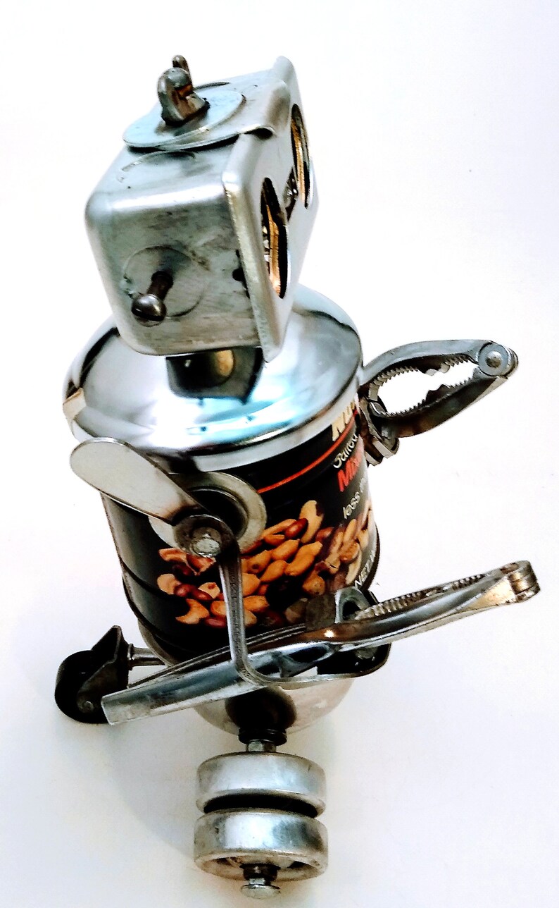 Nut Cracker Roll-x Steampunk Assemblage Robot Sculpture With 2 Nut ...