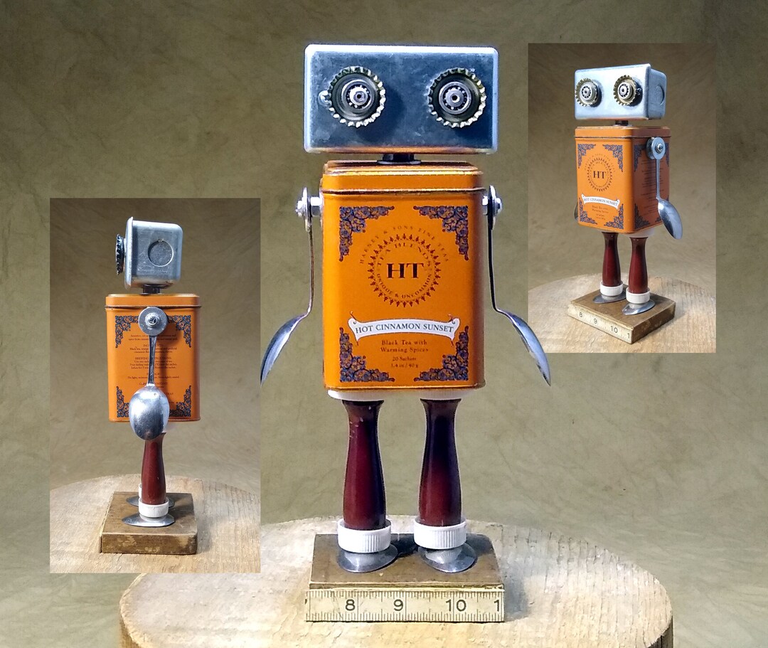 Hot Cinnamon the HT Bot Steampunk Assemblage Robot Sculpture - Etsy