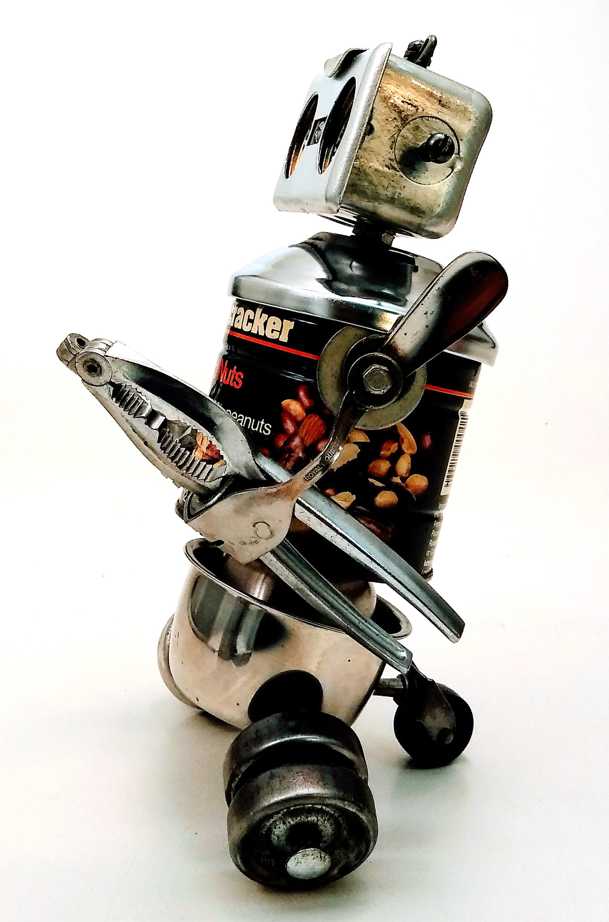 Nut Cracker Roll-x Steampunk Assemblage Robot Sculpture With 2 Nut ...