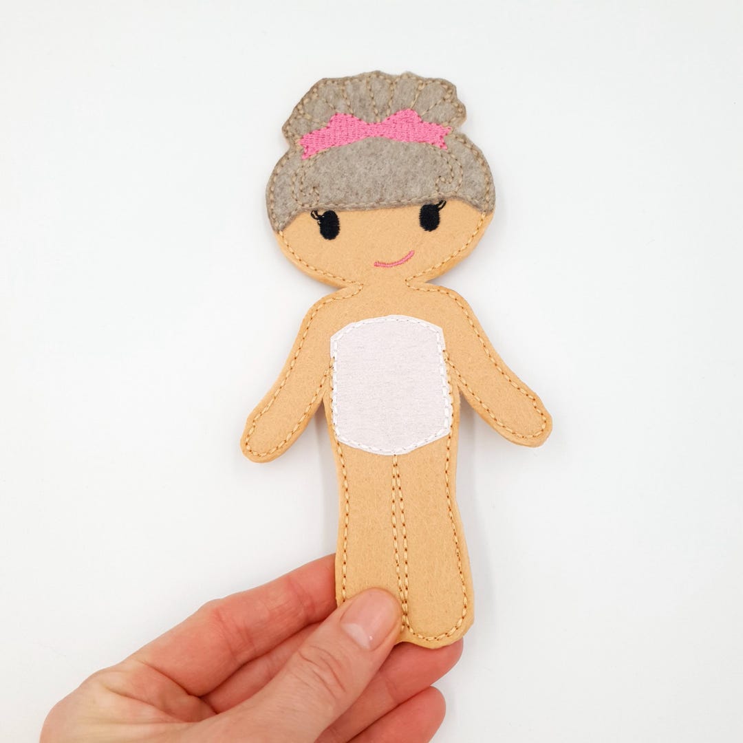 Bun Hairstyle Doll Embroidery 5x7 Hoop Digital Toy - Etsy