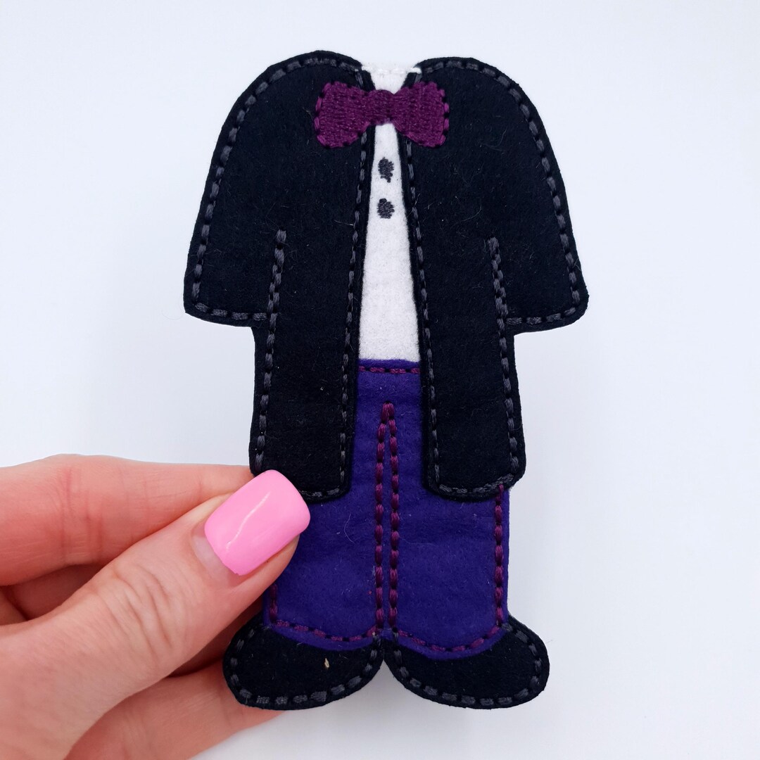 ITH Doll Tuxedo Embroidery Design Felt Boy Doll Formal Suit 5x7 Hoop ...