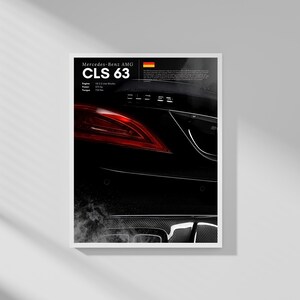 Mercedes-benz CLS63 AMG Poster: Automotive Enthusiast Garage Decor ...