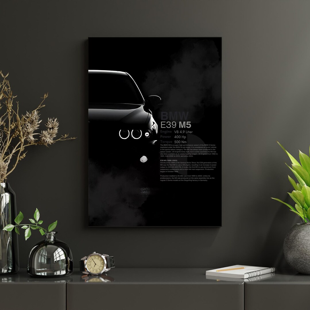 BMW E39 M5 Poster: Classic Sports Car Wall Art (digital Download) - Etsy