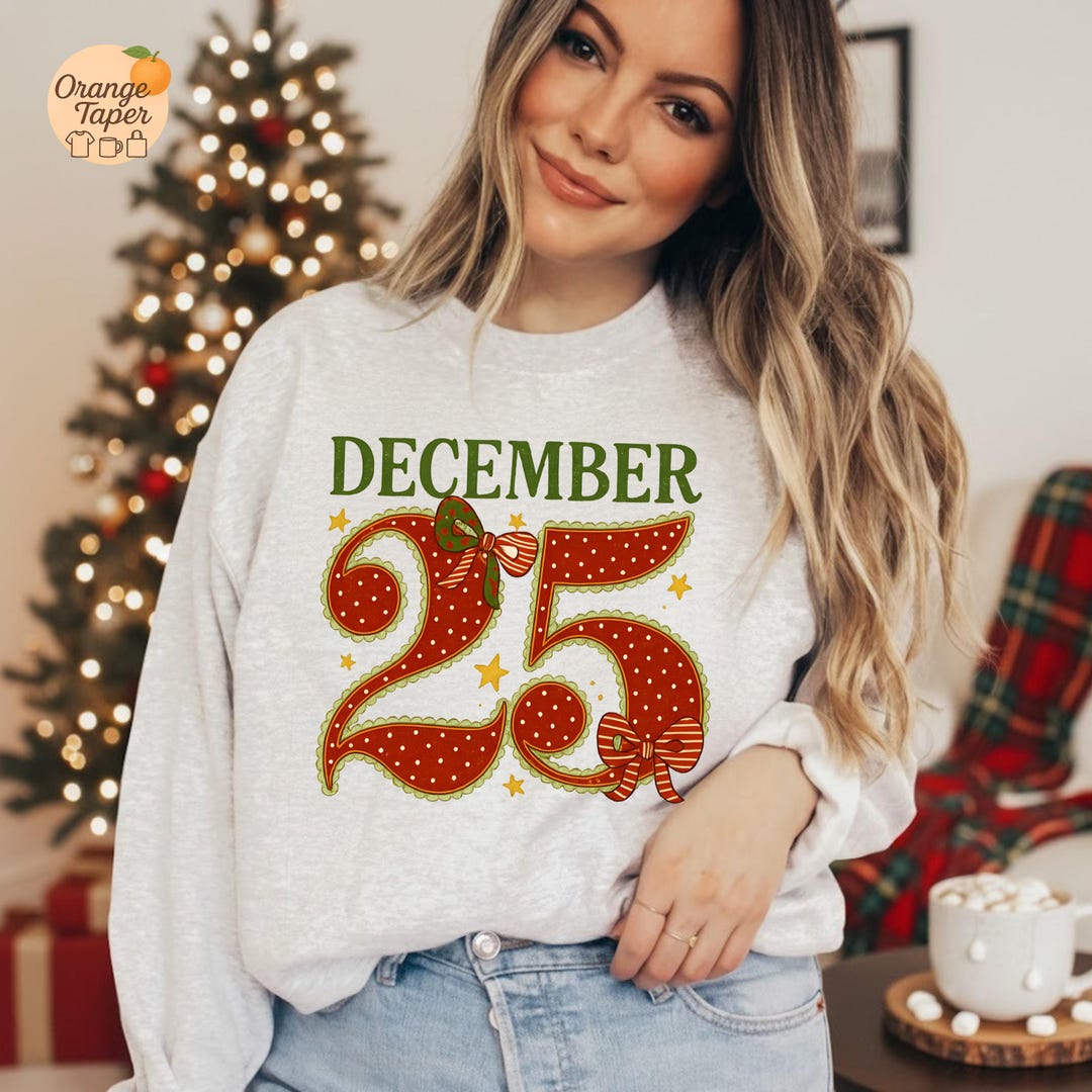 December 25 PNG – Christmas Day Digital Design, Festive Holiday ...