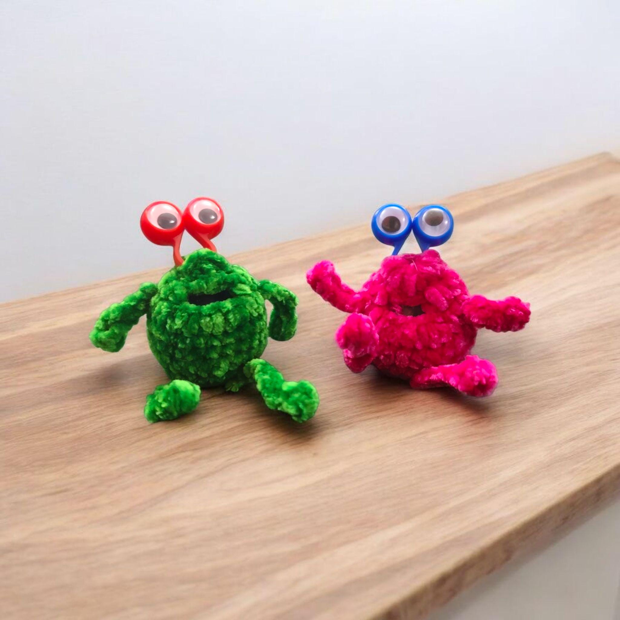 Goober Crochet Pattern, Sensory Toy, Chenille Yarn Critter With Googly ...