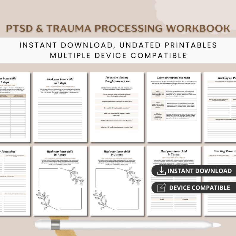 PTSD & Trauma Processing Workbook – Therapy and Healing Journal - Etsy