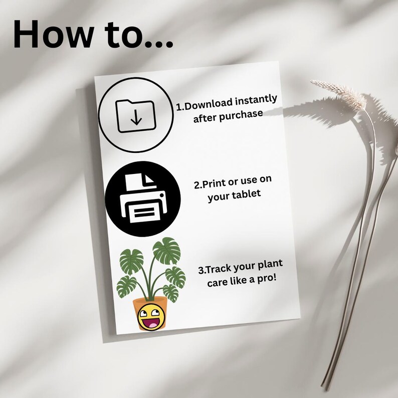 Plant Care Tracker Printable | Houseplant Diary | Light & Water ...