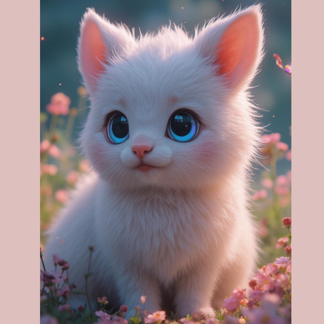 Cute Magical Animal Wall Art –fantasy Digital Download – Fluffy ...