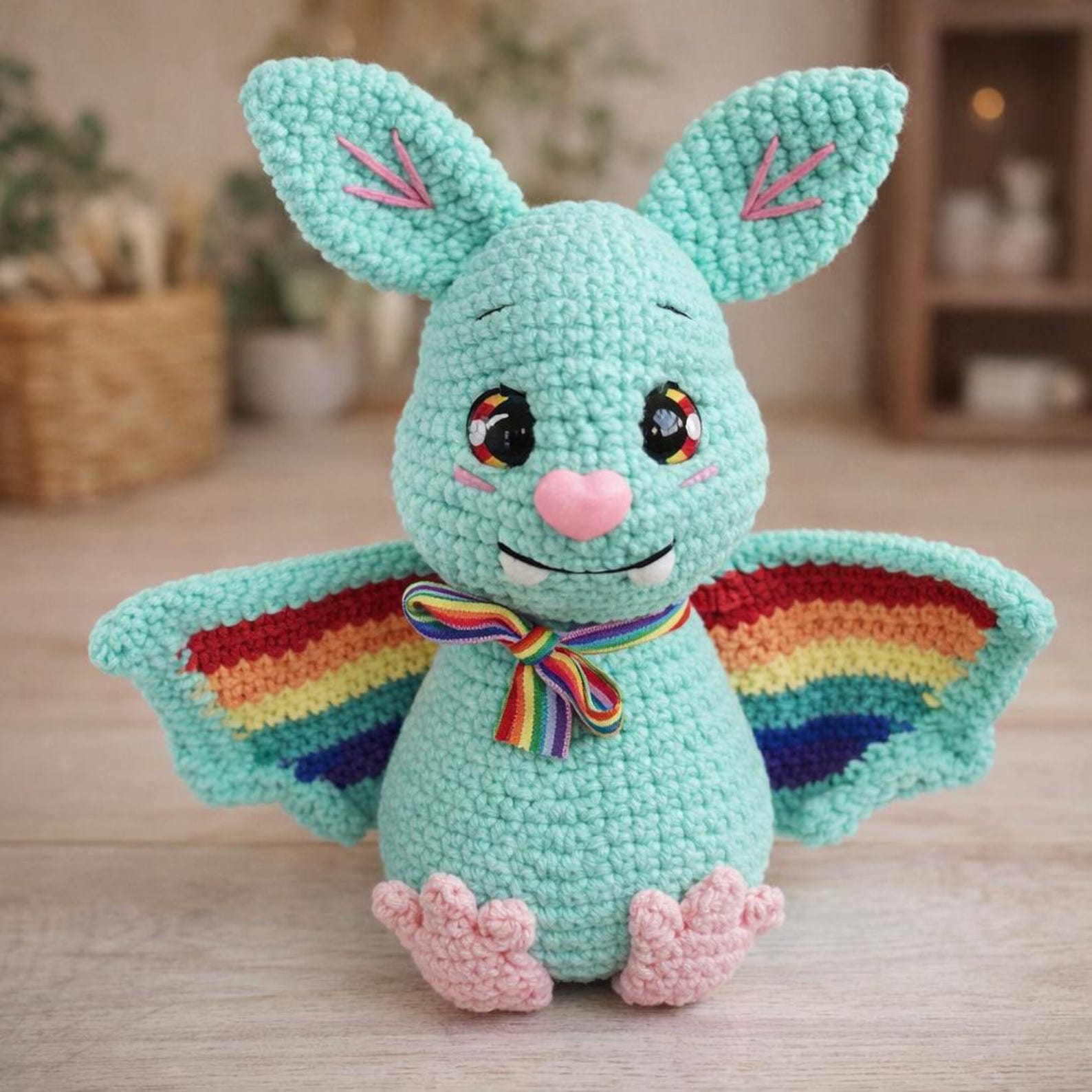 Bella the Bat Crochet Pattern PDF – Amigurumi Plush With Rainbow Wings ...