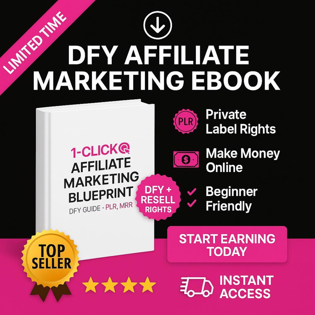 Affiliate Marketing Ebook With PLR & MRR | DFY Digital Product for ...