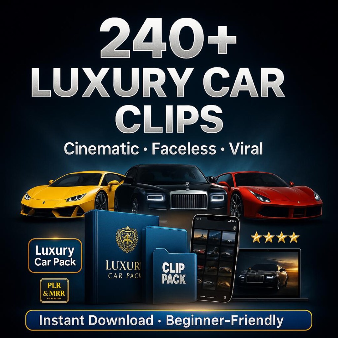 240+ Luxury Car Clips Pack | Cinematic Viral Reels Content | Faceless ...