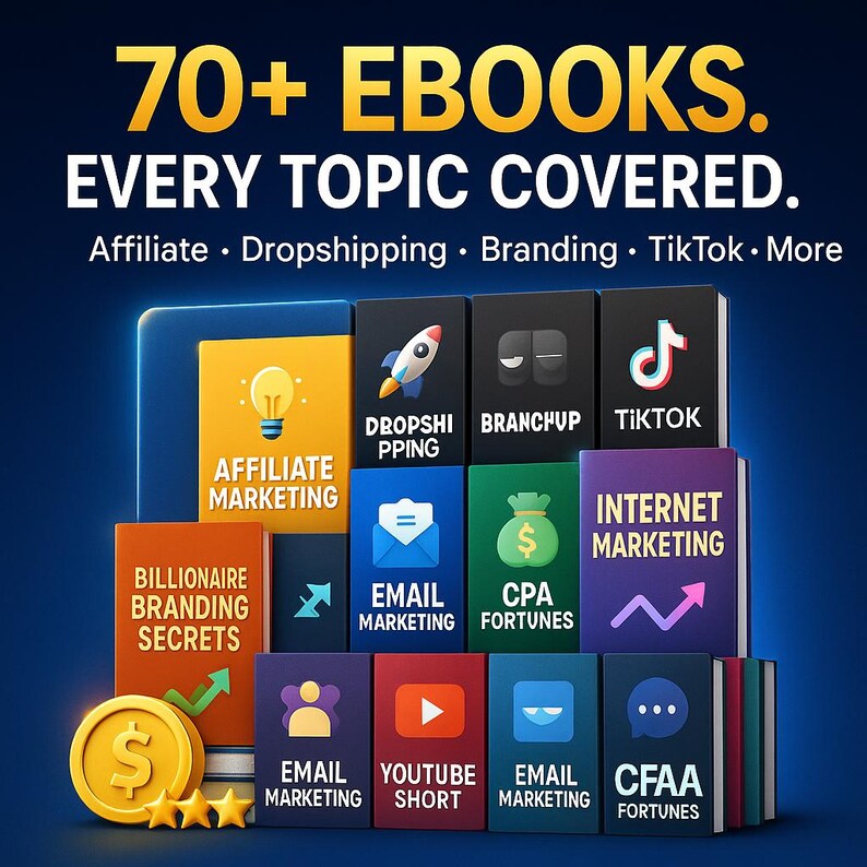 70+ Business & Marketing Ebooks Bundle | Learn Affiliate, Dropshipping ...