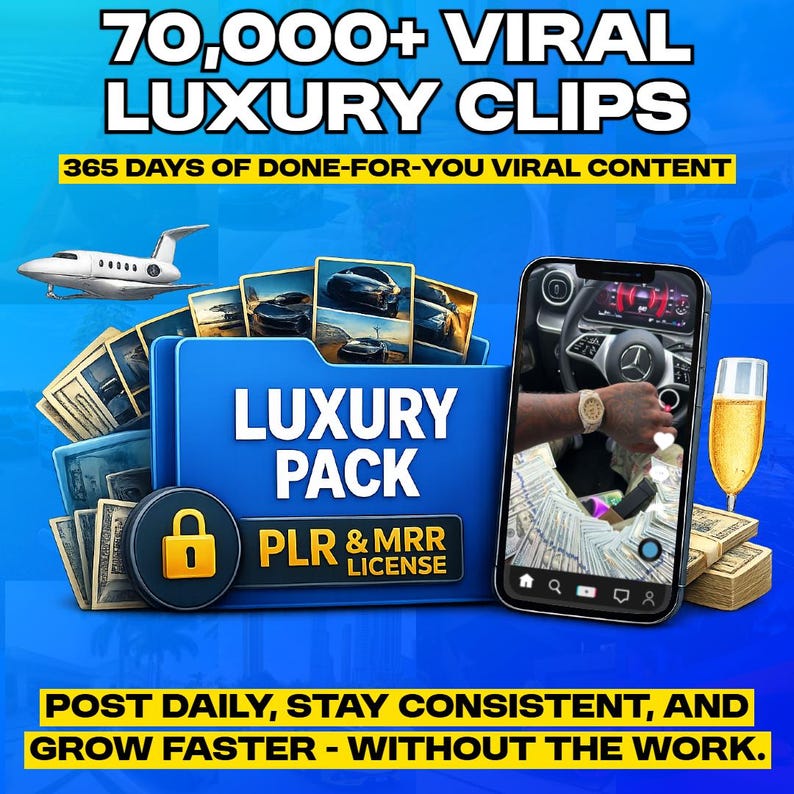 70,000 Luxury Viral Clips | Instagram Tiktok Reels, Done for You ...