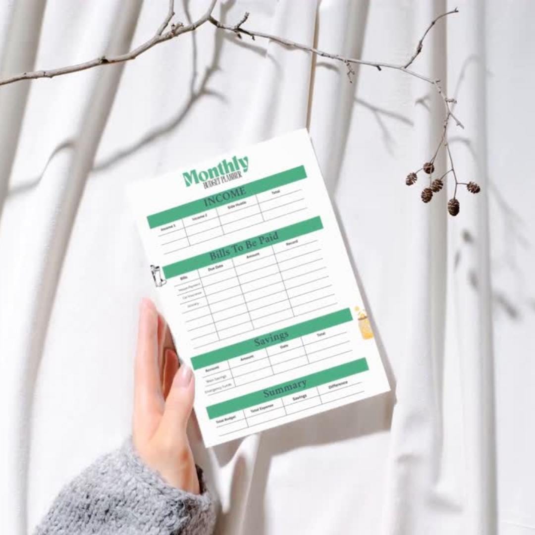 Printable Paycheck Planner, Easy Bill Tracker. Printable Spending ...