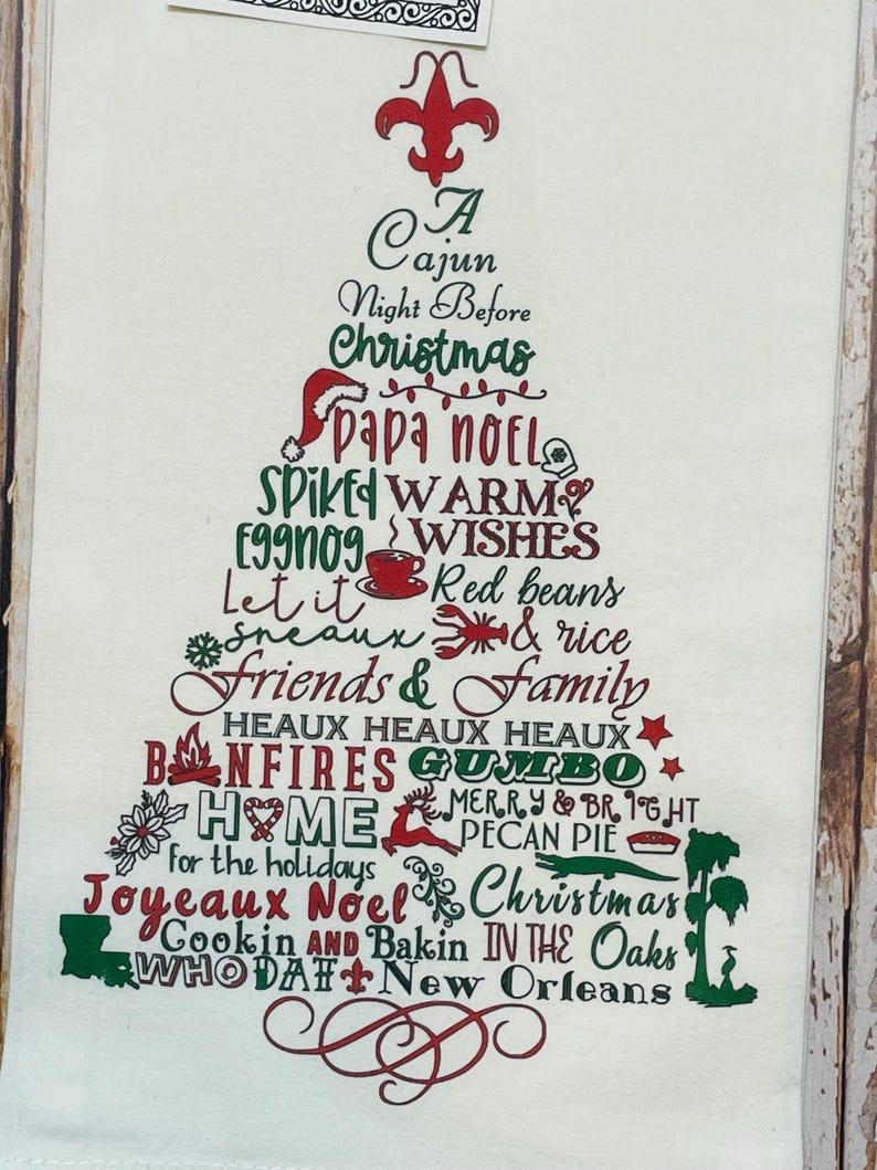 Louisiana Themed Christmas Towels: You Choose - Etsy