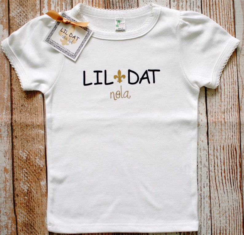 Lil Dat Black and Gold NOLA Baby: Onesie T-shirt Gown Bib or | Etsy